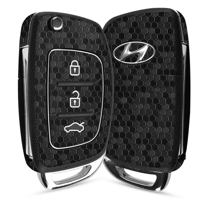 Hyundai Xcent 3 Button Flip Key Skins, Wraps & Covers » Capes