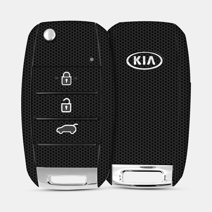 Kia Sonet Old Logo 3 Button Flip Key Skins, Wraps & Covers » Capes